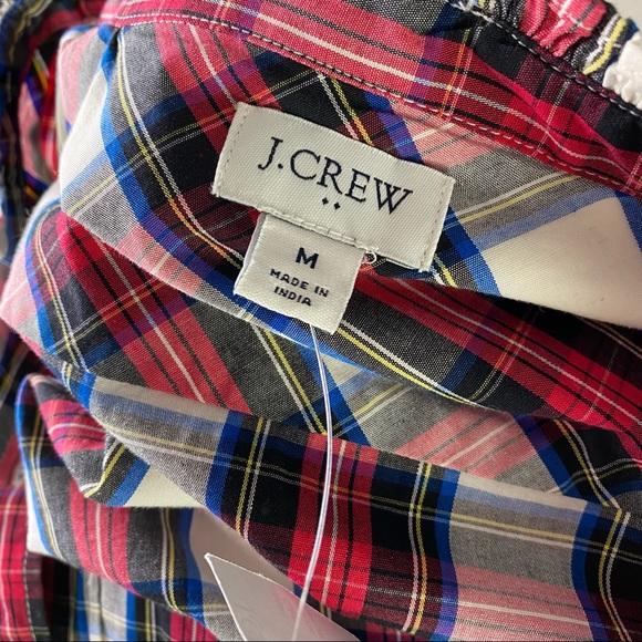 J. Crew | Tops | Nwt J Crew Red And White Plaid Button Down Long Sleeve Blouse Size Medium ...